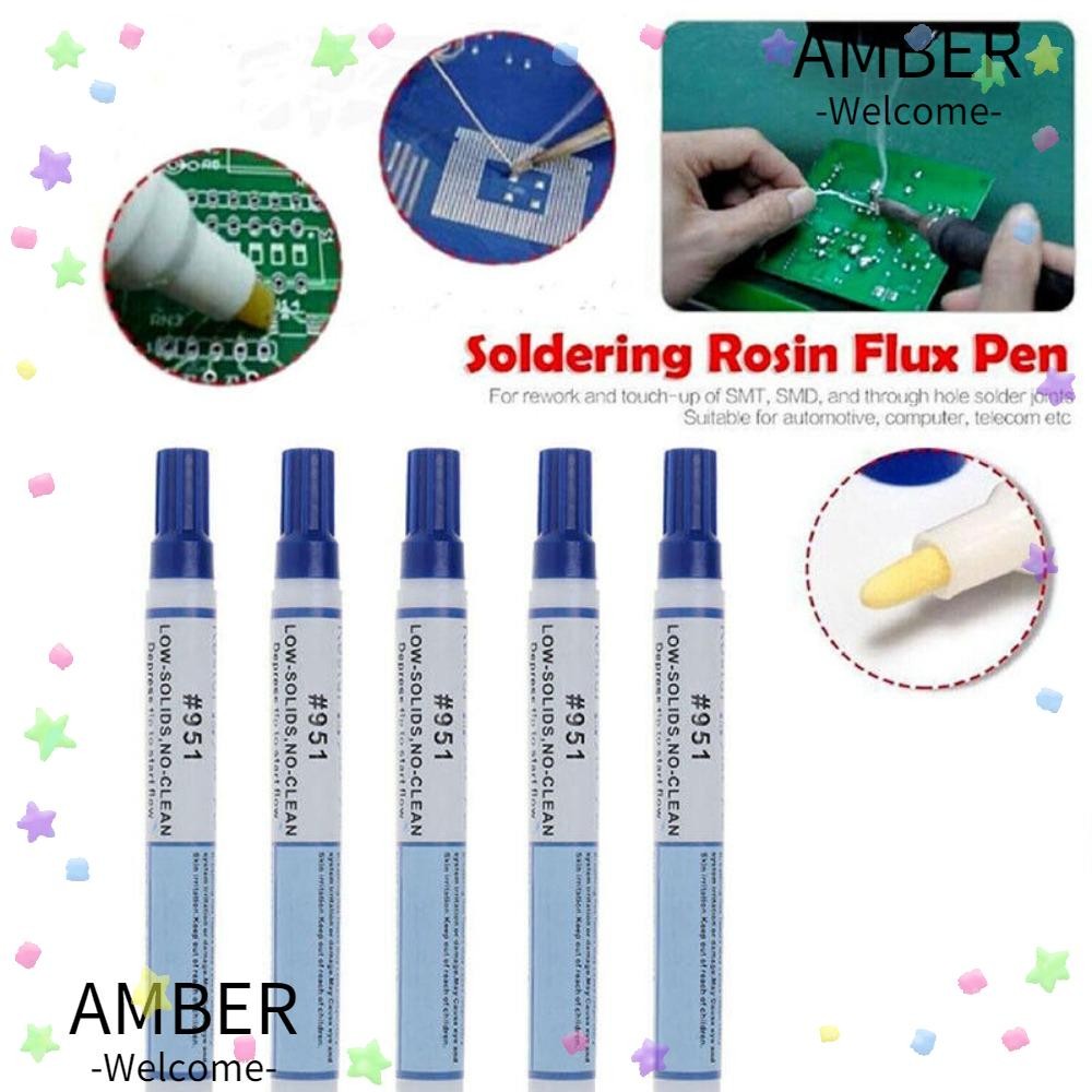 AMBER 2Pcs 951 Soldering Pen, DIY Low Solids PCB Welding/flux Pen, No ...