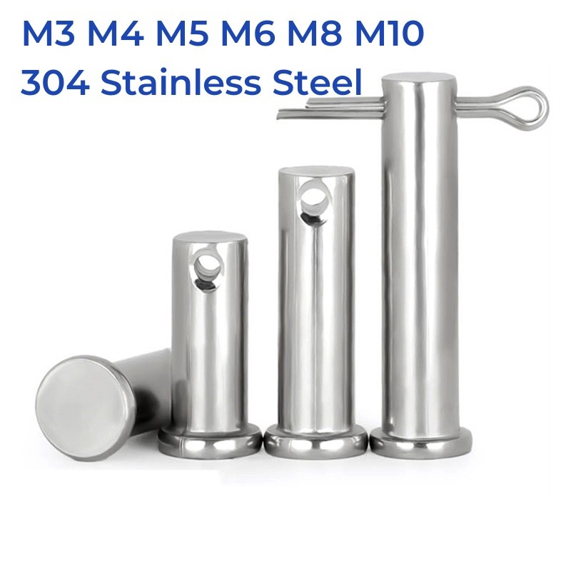M3 M4 M5 M6 M8 M10 GB822 304 Stainless Steel Axis Pin with Hole Pin ...