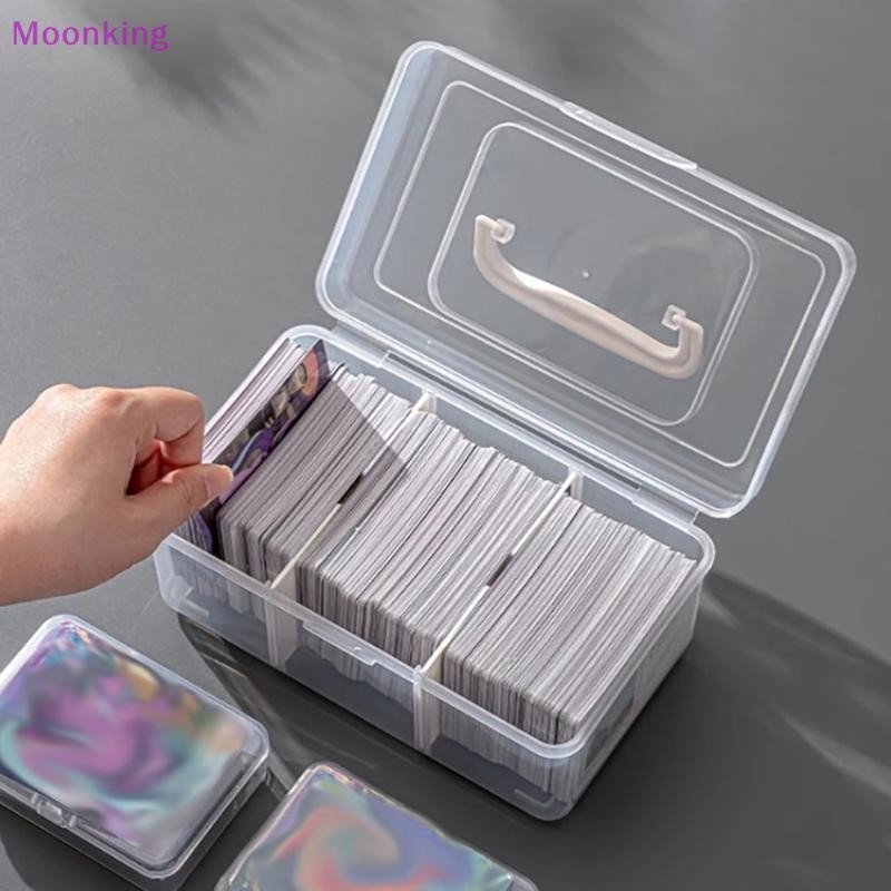 Moonking Plastic Handheld Clear Card Organizer Box With Small Box Holds ...