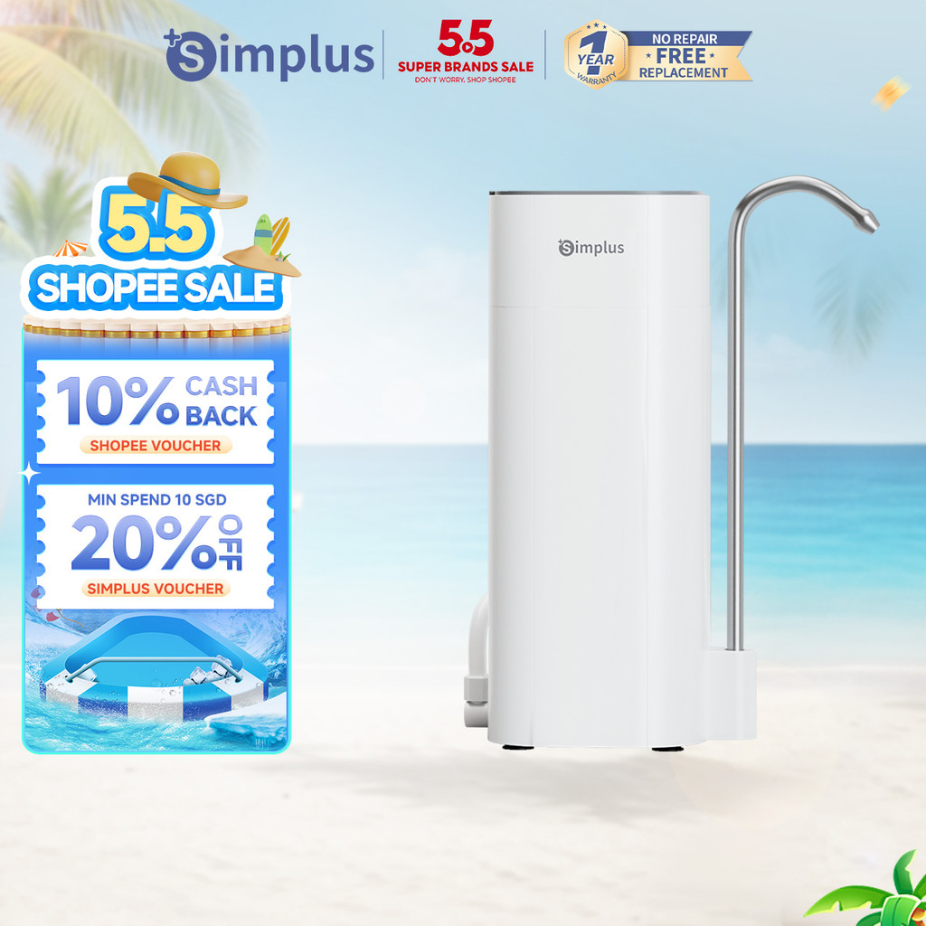 Simplus Tap Water Purifier Ultrafiltration Facucet Water Purifier 2 Water Outlets 1.2L/min ...