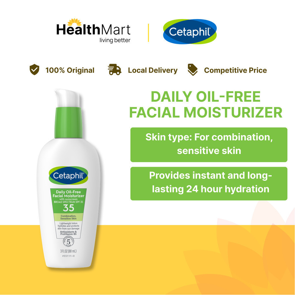 [EXP: 12/25] Cetaphil Daily Oil-free Facial Moisturizer with Sunscreen ...