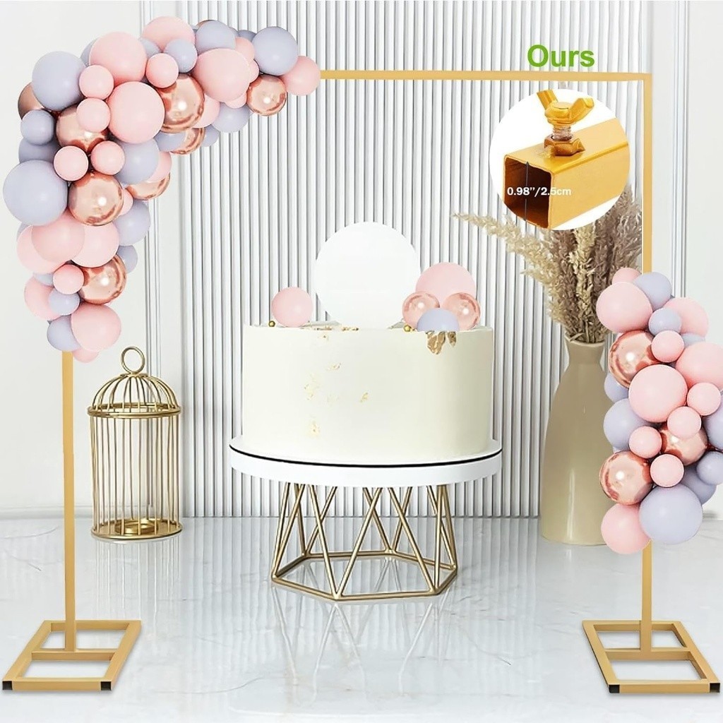 KELETOOL 1m 1.5m 2m Metal Square Arch Bridal Prom Backdrop Wedding Rack ...
