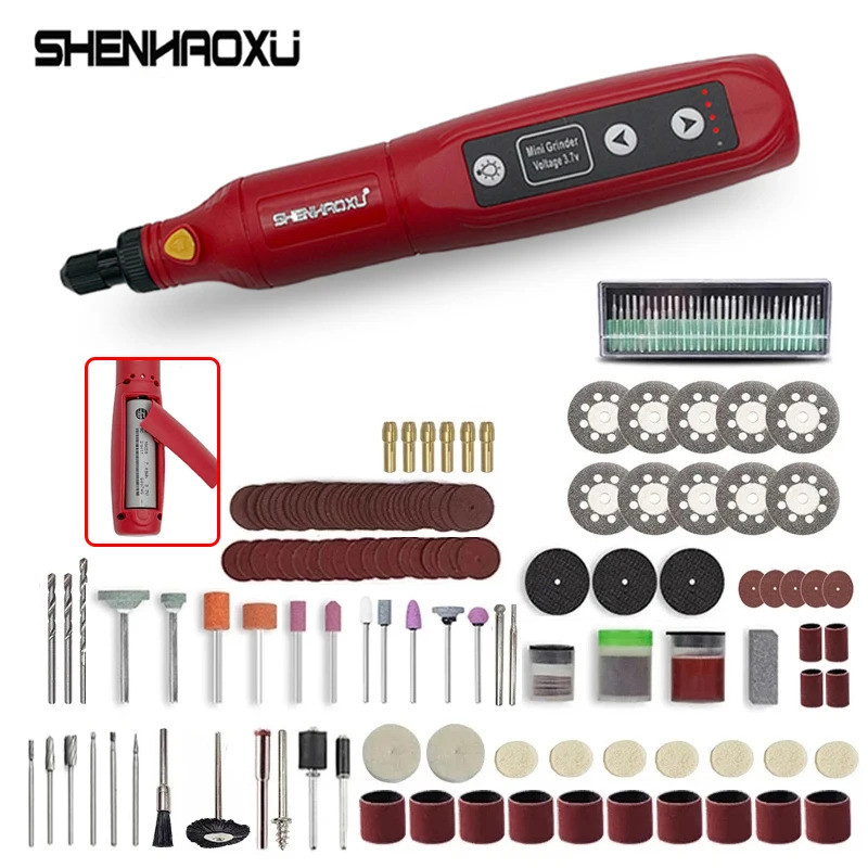 Cordless Drill Mini Grinder Rechargeable Removable Battery Engraving ...