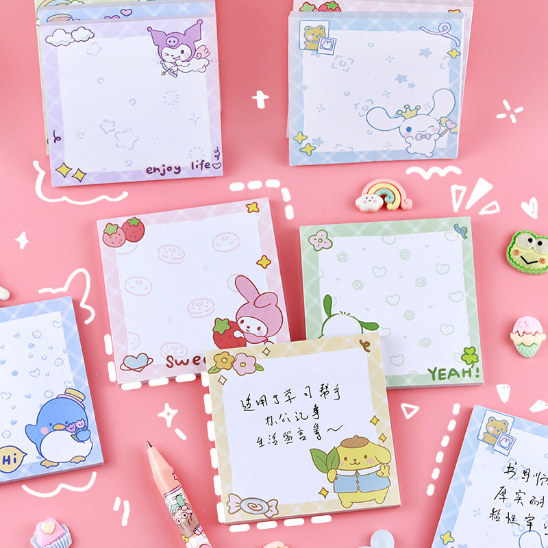 SG) Kawaii Cute Sanrio Girl Student Sticky Notes Students Use Sticky ...