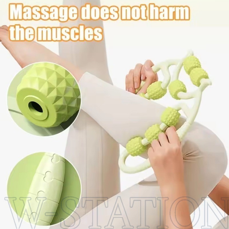 9-wheel Muscle Roller Massager - Manual Limbs Massage Tool - Circular ...
