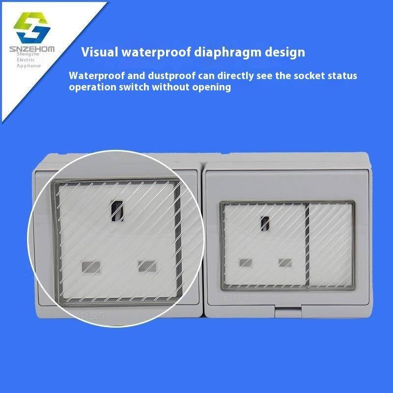 Ip55 Outdoor Waterproof Socket Box Electric Vehicle Indoor Outdoor ...
