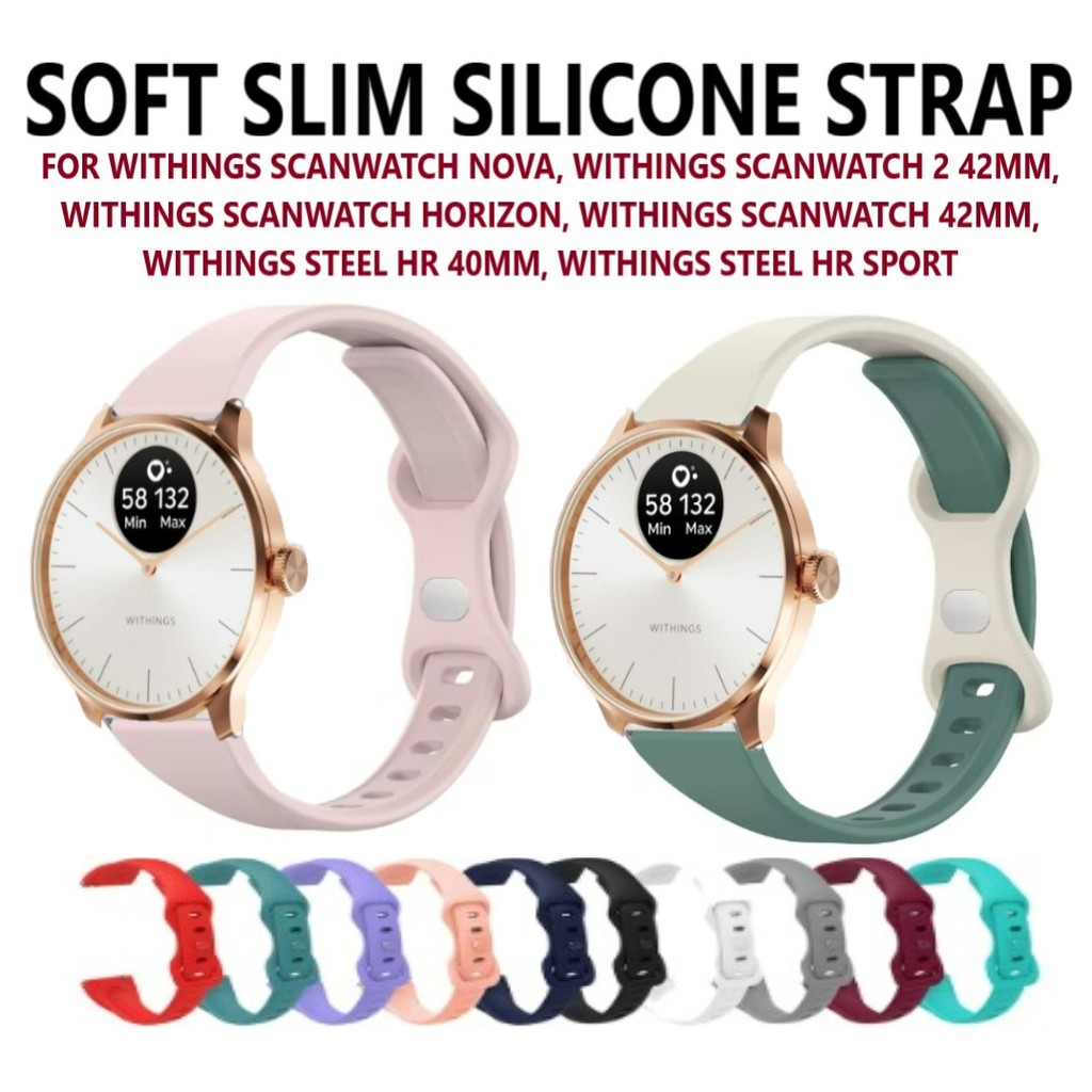 Soft Slim Silicone Strap Band - Watch Withings ScanWatch Nova ...
