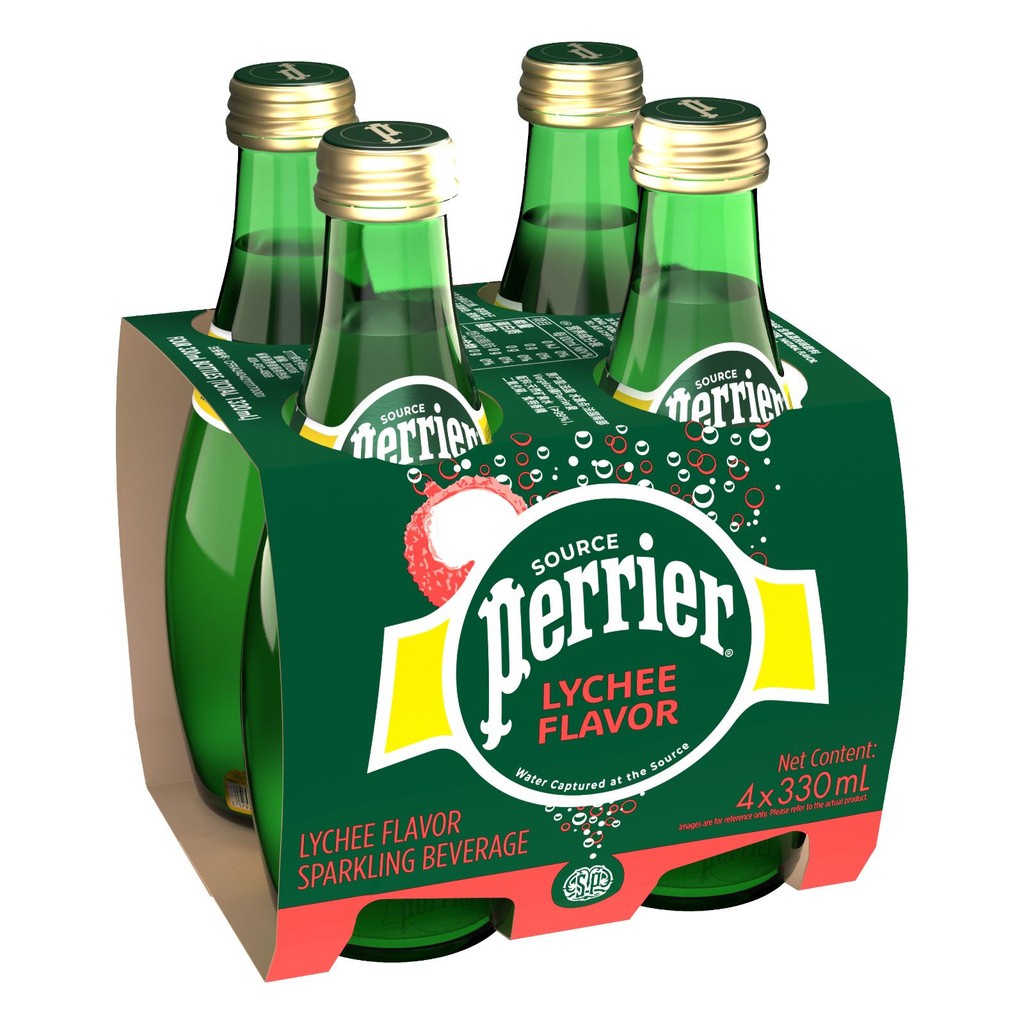 Perrier Sparkling Water Lychee 4x330ml | Shopee Singapore