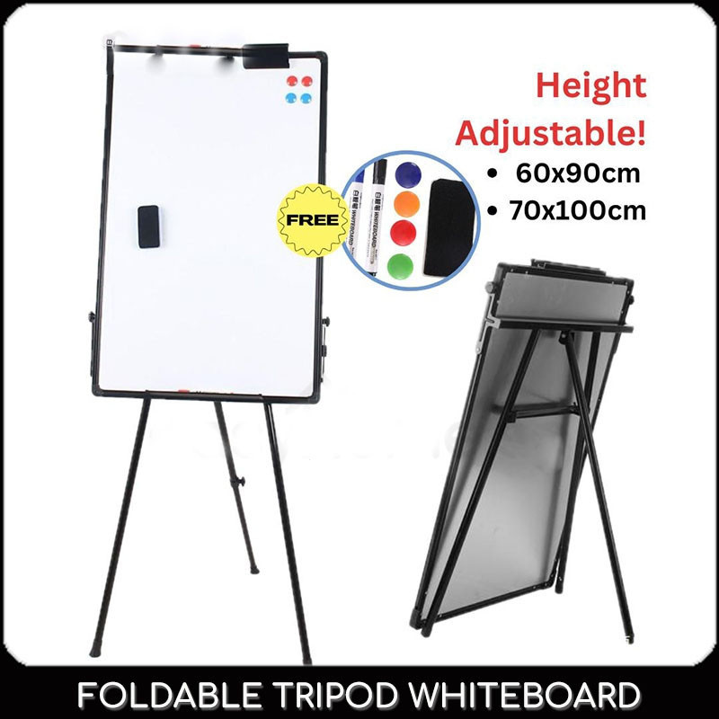 Portable Aluminium Frame Magnetic Tripod Standing Whiteboard / Notice ...