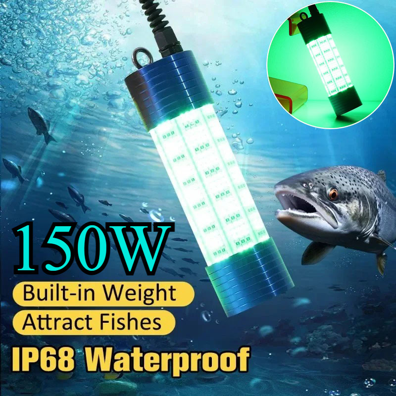 LED High Power 150W 12V Underwater Fishing Lamp Marine Fishing Light ...