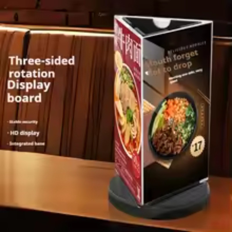 Rotatable Acrylic Sign Holder Tabletop Restaurant Menu Holder Price Tag ...