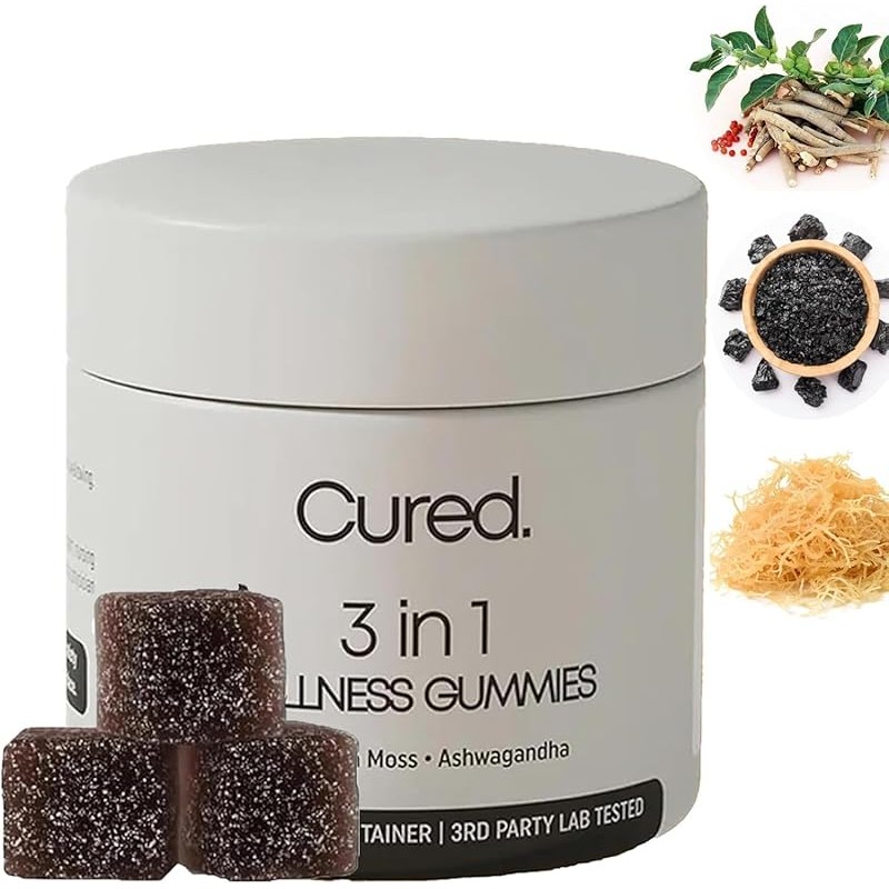 Cured 3 in 1 Gummies, Cured 3 in 1 Shilajit Gummies for Men, Pure ...