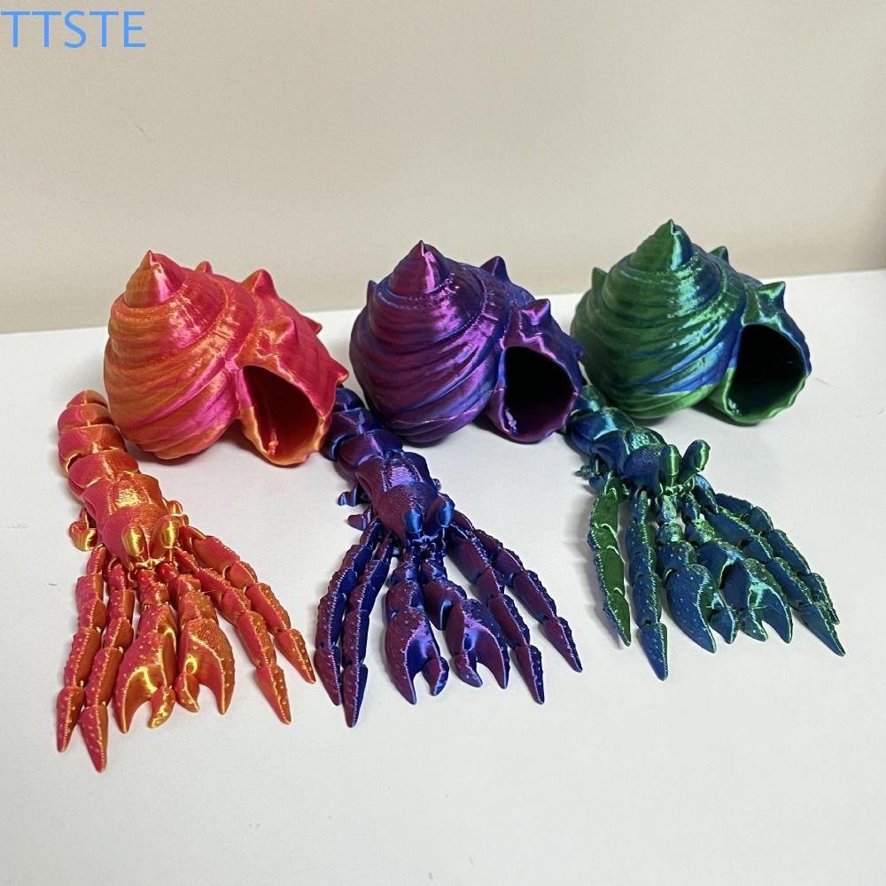 TTSTE 3D Printed Paguroidea, Conch Shell Poseable Joints 3D Printed ...