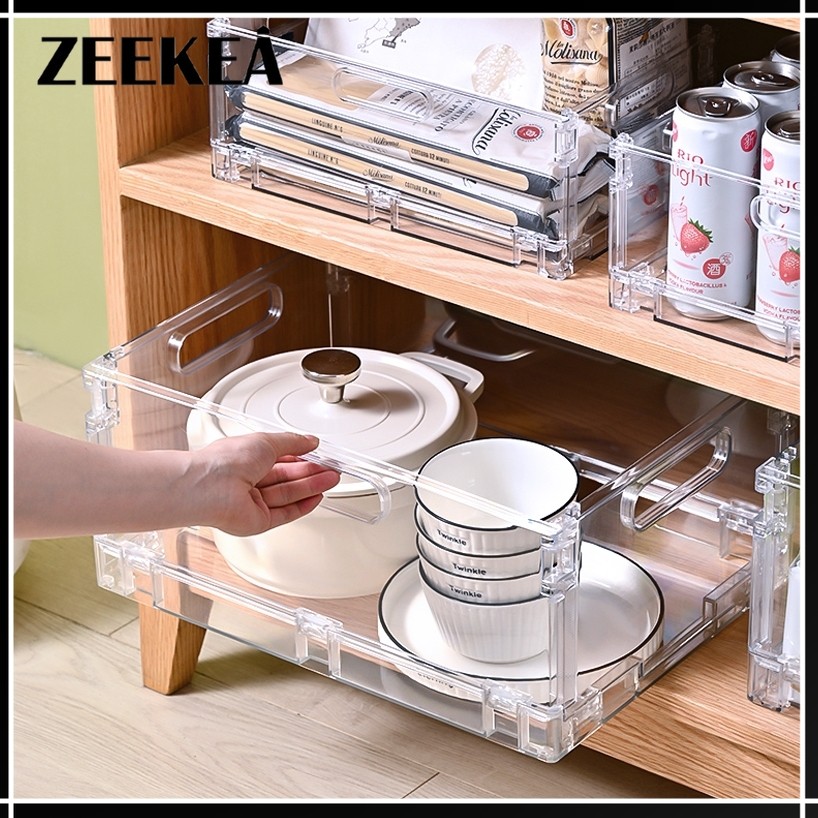 Zeekea Folding Large Bins Stackable Storage Bins Collapsible Stackable ...