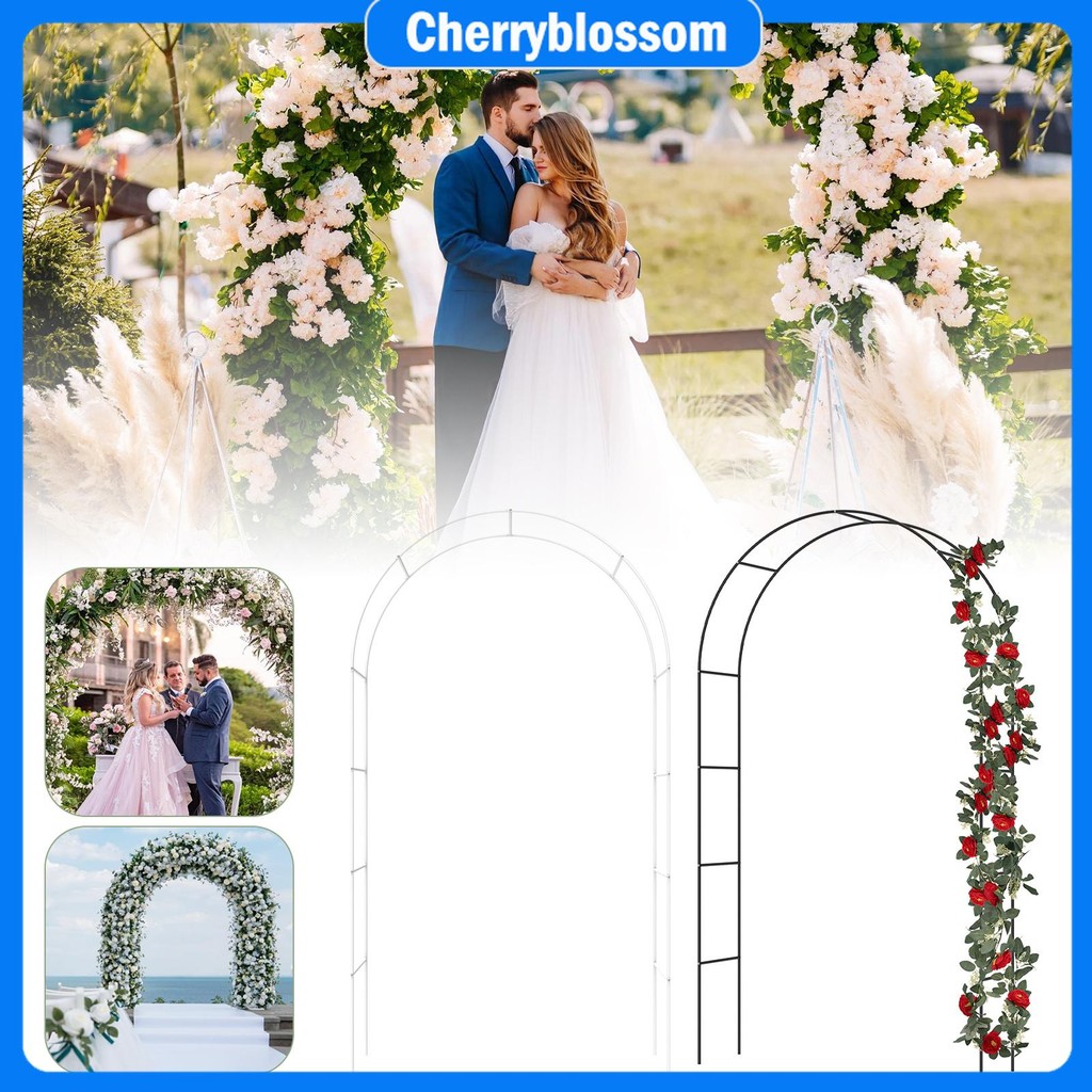Metal Garden Arch Large Iron Plant Trellis Reusable Wedding Arch for ...