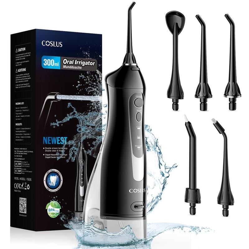 [SG Orange MALL ]COSLUS Water Dental Flosser with Dual-Thread Stream ...