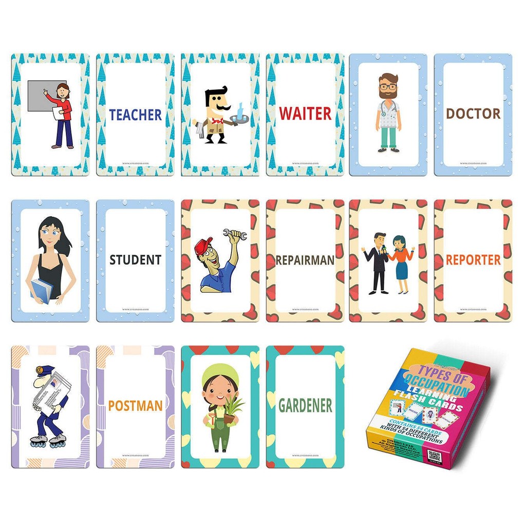 Types of Occupations Learning Cards ( 1 -Deck ) | Shopee Singapore