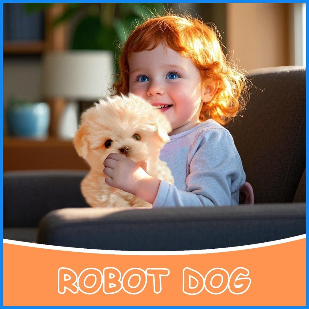Robot Puppy Plush Realistic Robot Puppy Electronic Interactive Stuffed ...