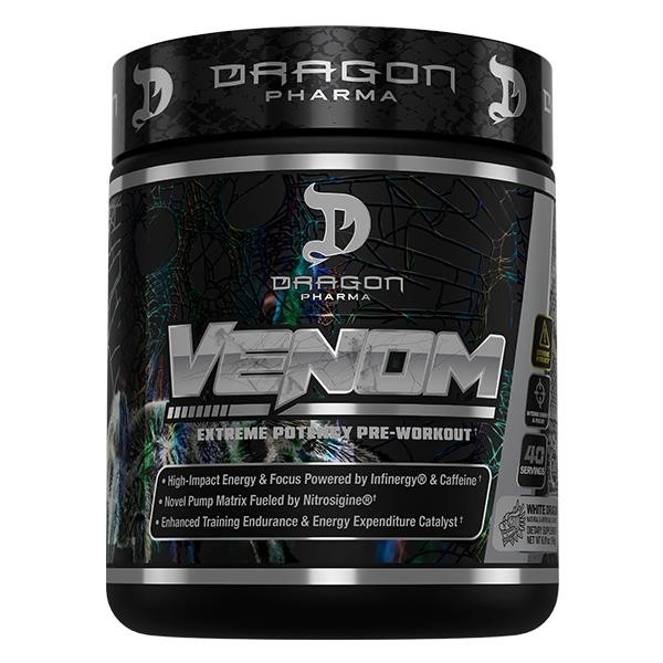 Dragon Pharma Venom Pre-Workout Powdered Supplement Drink Mix (20/40 ...