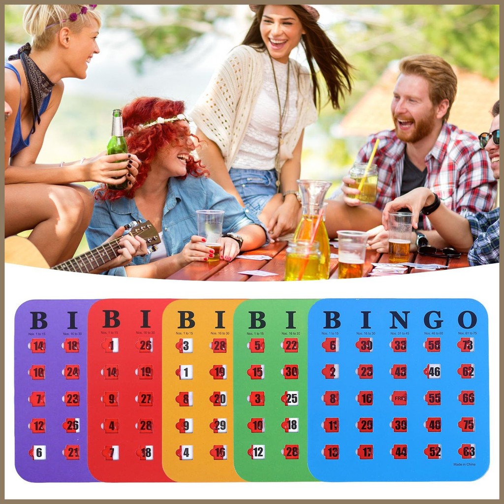 Bingo Cards 5-Pieces Bingo Cards With Sliding Window Logic Thinking ...