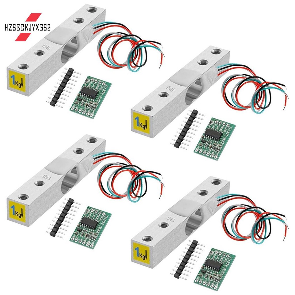 Digital Load Cell Weight Sensor-4 Sets 1KG Load Cell HX711 AD Weighit ...