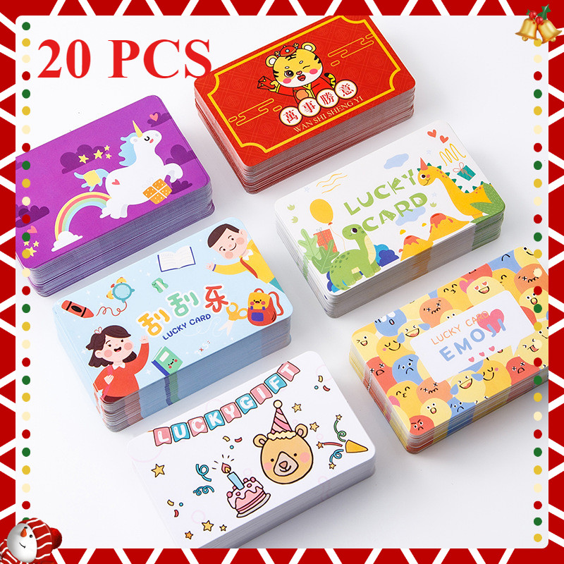Creative New Year Scratch Card diy Lucky Scratch Happy Student Reward ...