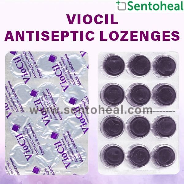 Viocil Antiseptic Lozenges 12s | Soothe Sore Throat, Cough Relief | Mac ...