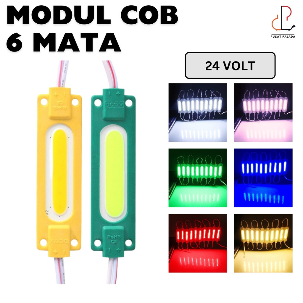 MATA HIJAU PUTIH MERAH Cob LED Module Light 6 Eye Points Pick Up Truck ...
