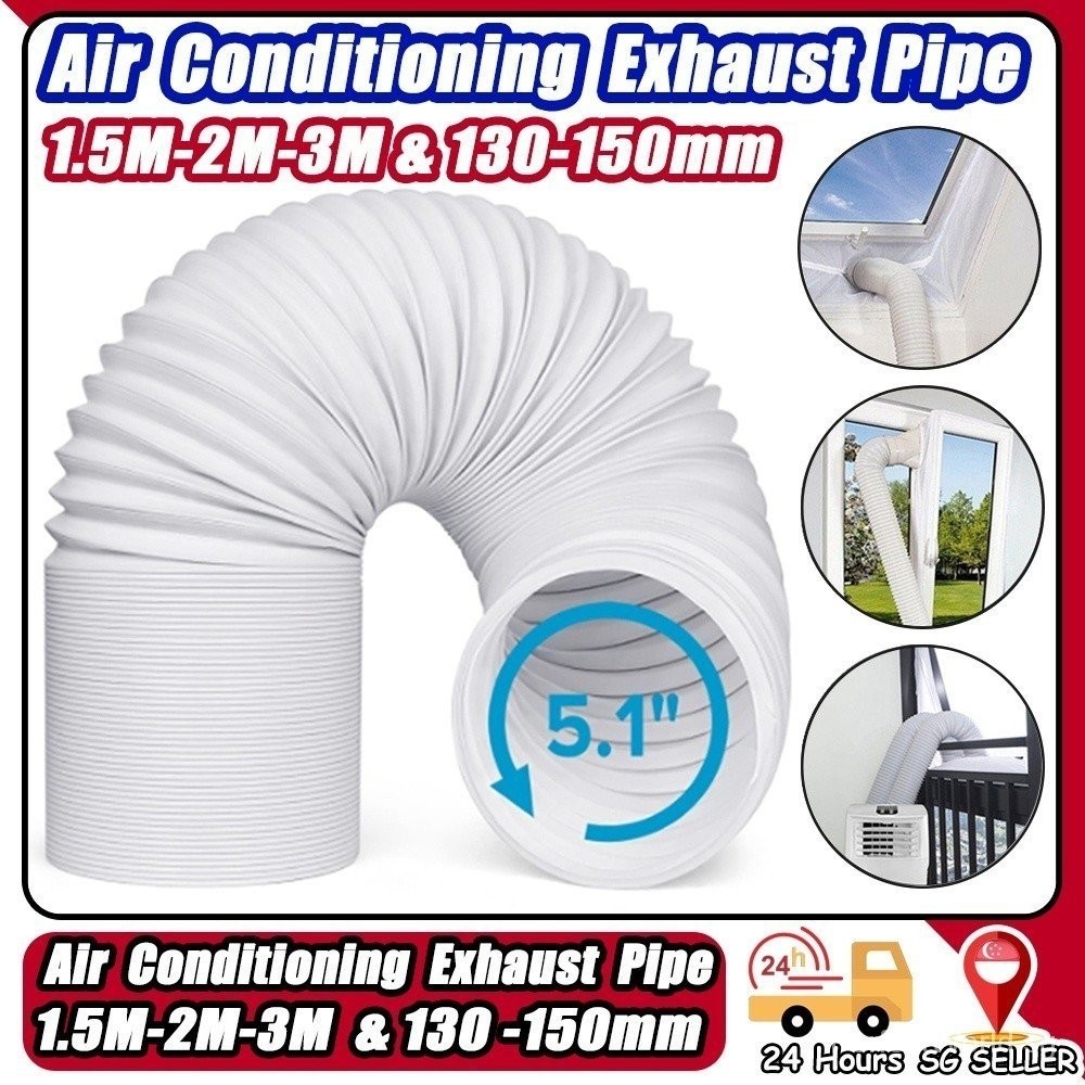 【SG local send】portable aircon hose/aircon hose/aircon pipe /130/150cm ...