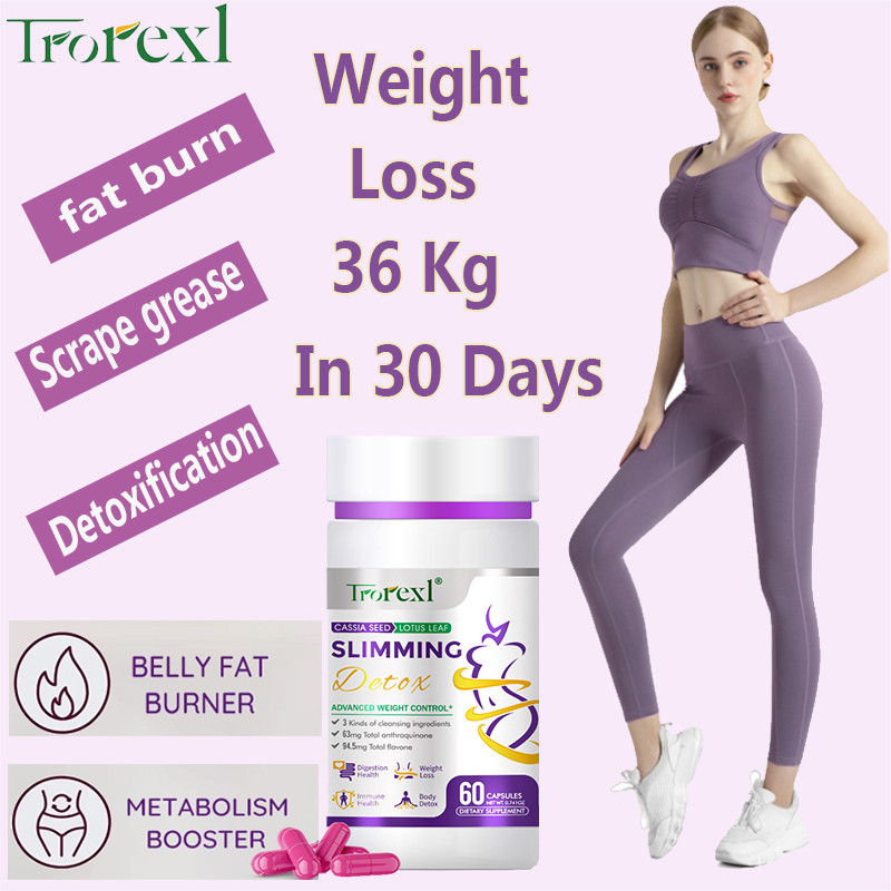 【SG Local+Free Gift】Trorexl Cassia Seed Weight Loss Capsules Lotus Leaf ...