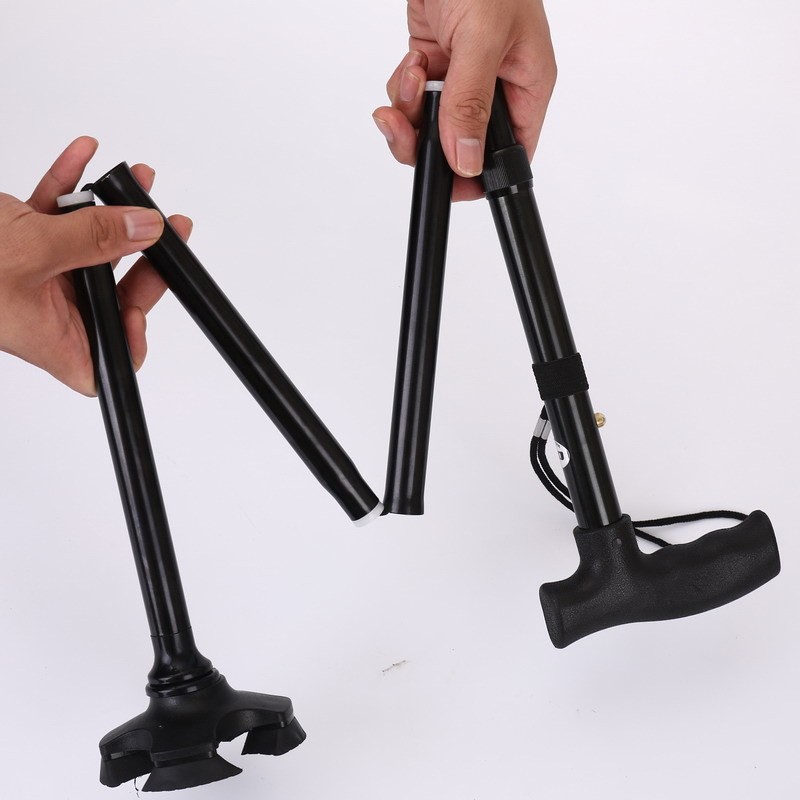 [SG READY STOCK]-walking stick elderly/Collapsible Telescopic Folding ...