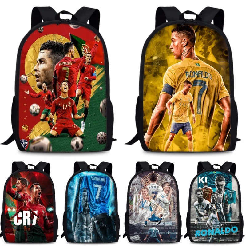 Kids School Bag Cristiano Ronaldo Backpack CR7 Primary School Bag ...
