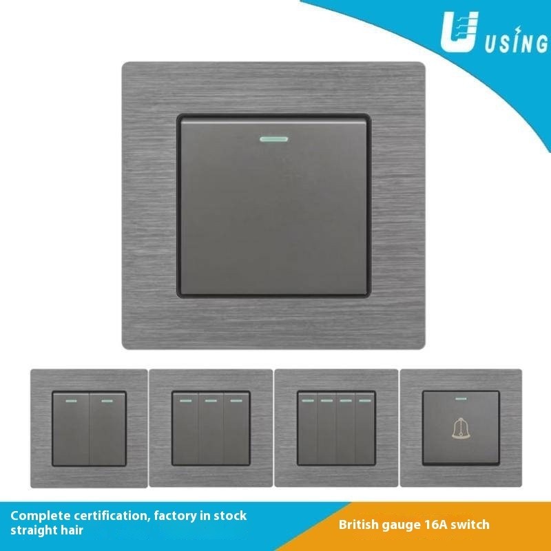 Aluminum Brushed 16-Inch Standard Wall Switch One Open Two Open Three ...