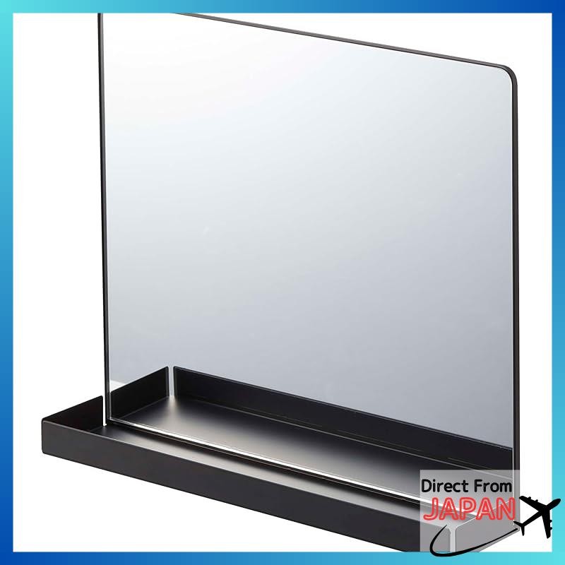 Yamazaki Mirror & Storage Rack Black/White W30×D6.7×H26cm Tower ...
