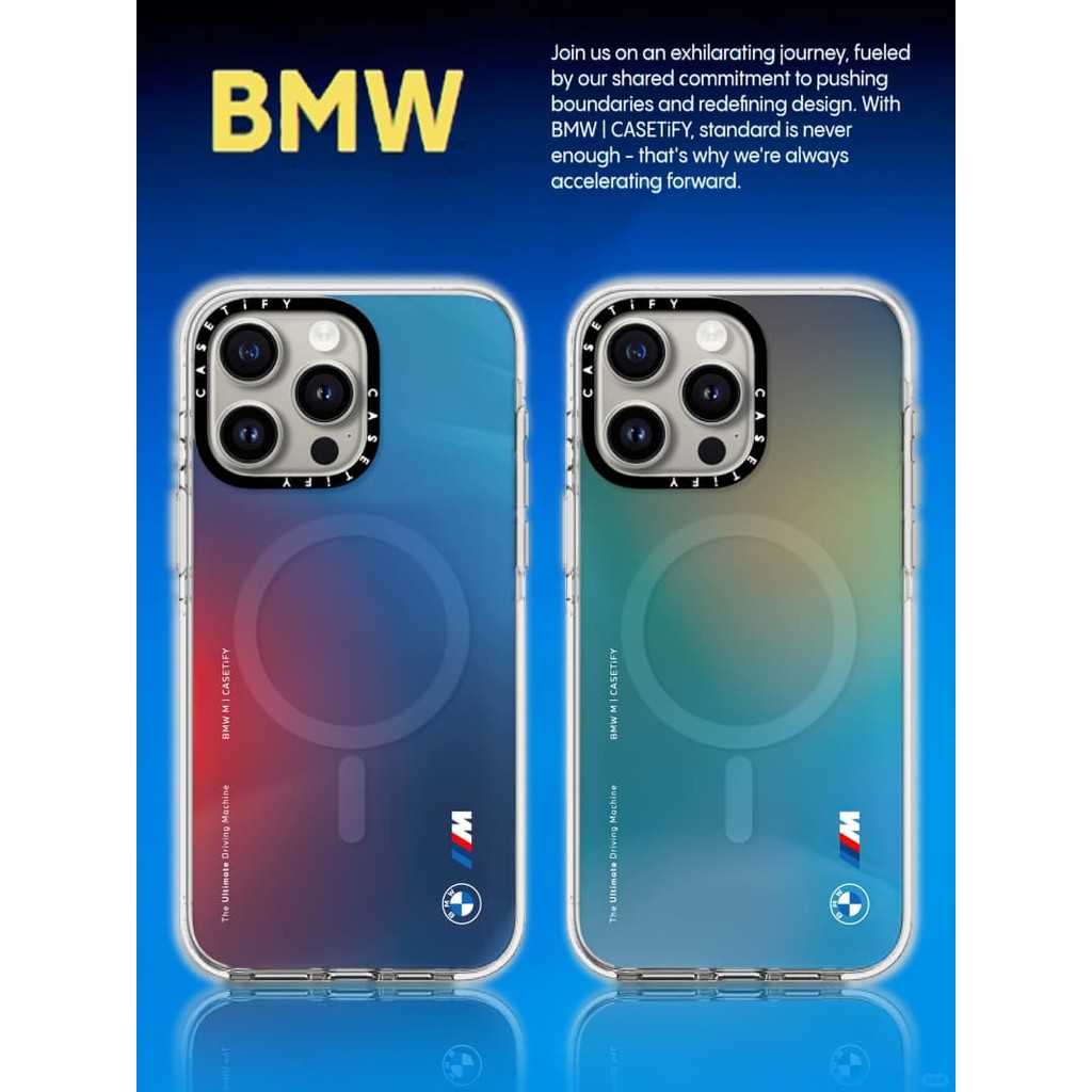 CASETiFY X BMW Case Impact Clear Magnetic suction Case for iPhone 16/15 ...