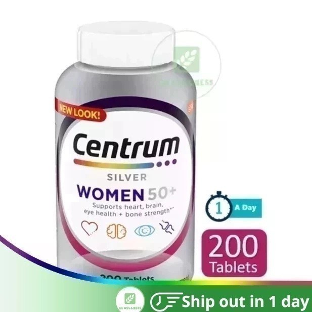 Centrum Silver Multivitamin for Women 50 Plus 200/275 Caps with Vitamin ...