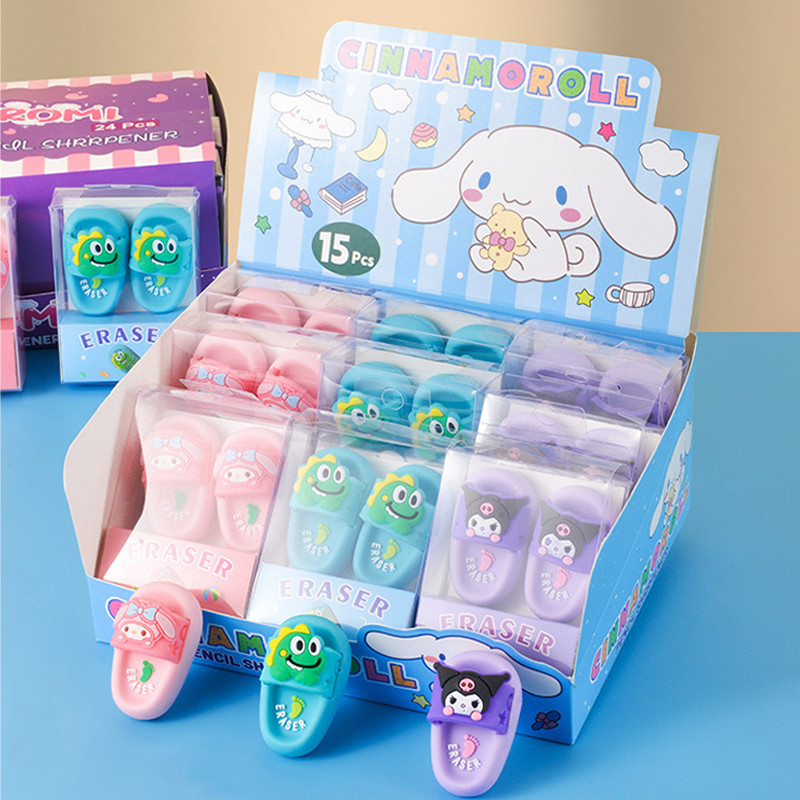 Creative Cartoon Slippers Shape Eraser Boxed Stationery School Supplies ...