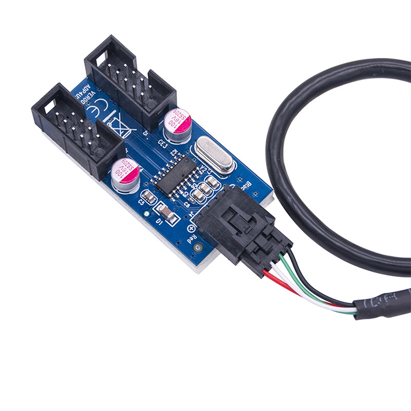 [gongjing] USB2.0 Multiplier USB 9 Pin Interface Header Wiring ...