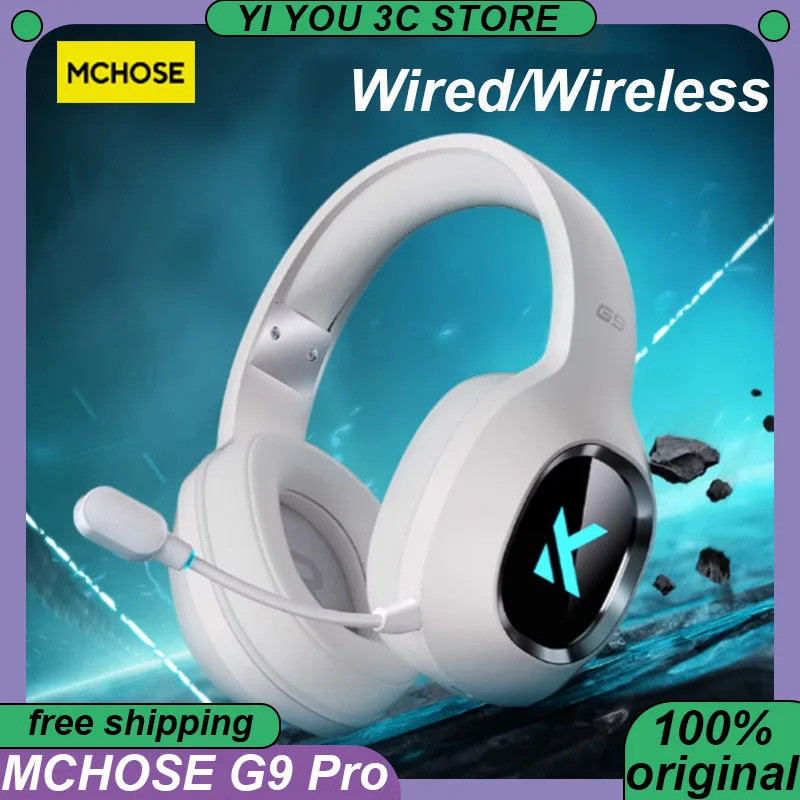 MCHOSE G9 Pro Gaming Headset Wireless Tri-Mode Head Mounted Strap With ...