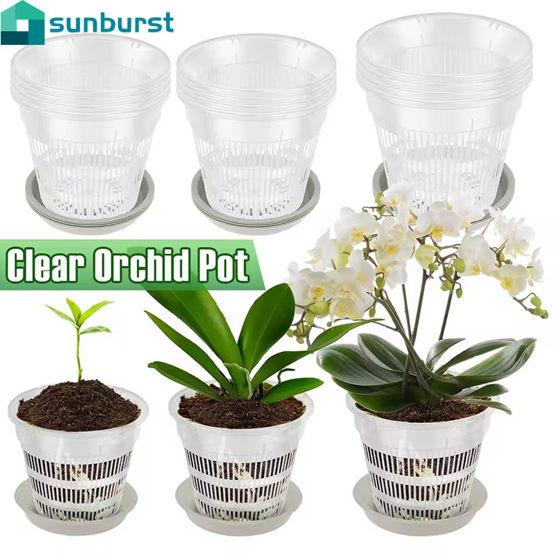 2/5Pcs Hydroponics Net Cup - Plant Root Fixator - Plastic Nursery Pots ...