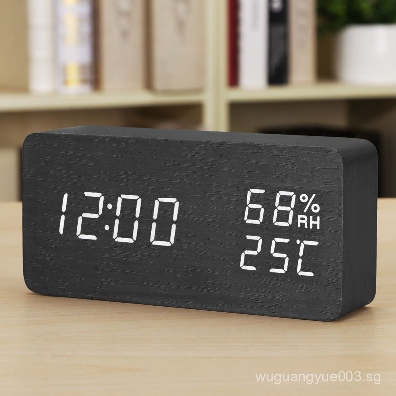 Nordic Style LED Alarm Clock Student Mute Bedside Table Charging ...