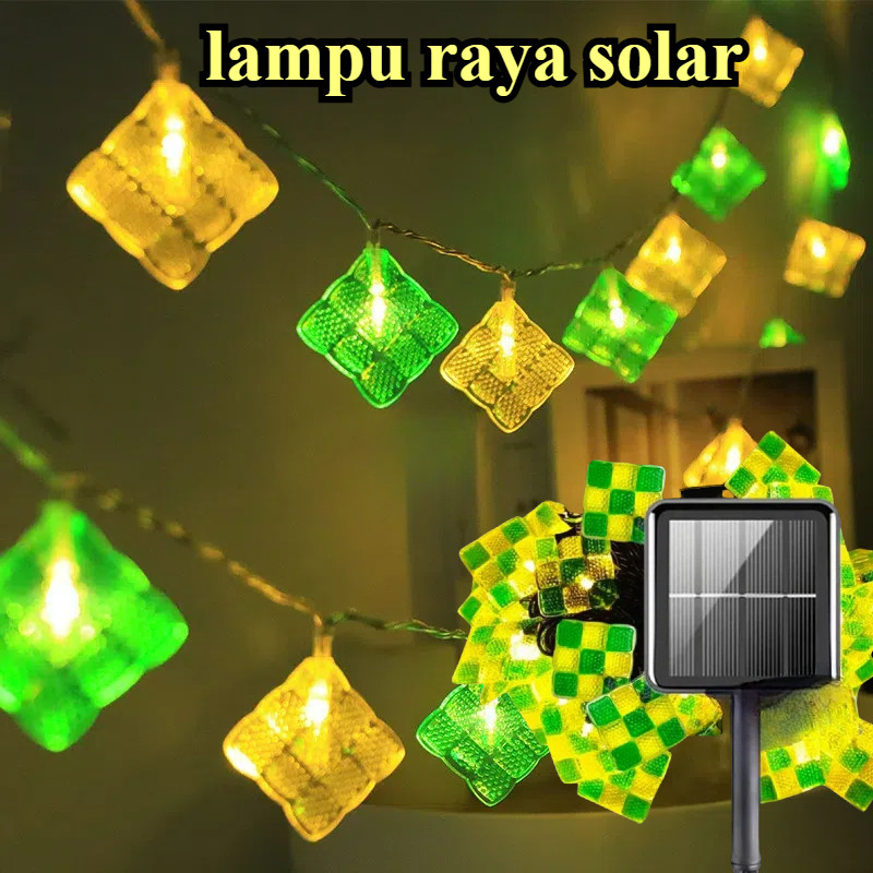 5/9.5M Lampu Raya Solar Eid Mubarak Lampu Raya String Light Lampu ...