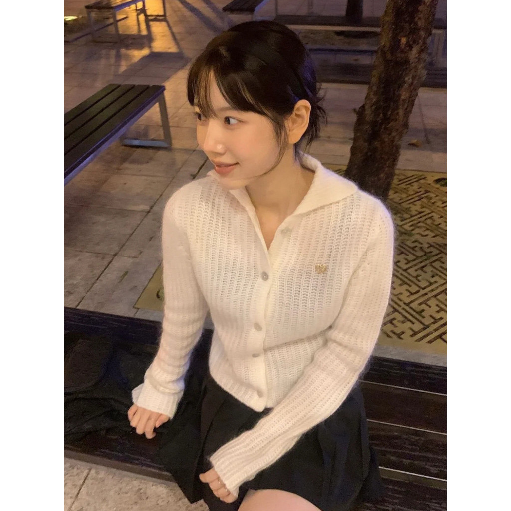 [SR-STUDIO]smoothmood 2024 Dongdaemun, South Korea Gold Label Knitted Cardigan Pleated Sling ...