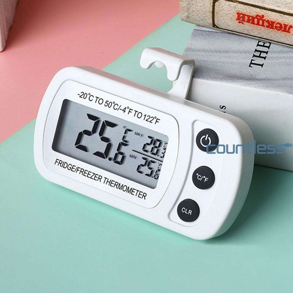 Digital Freezer Room Thermometer Max/Min Record Waterproof Fridge Thermometer Large LCD Magnetic ...