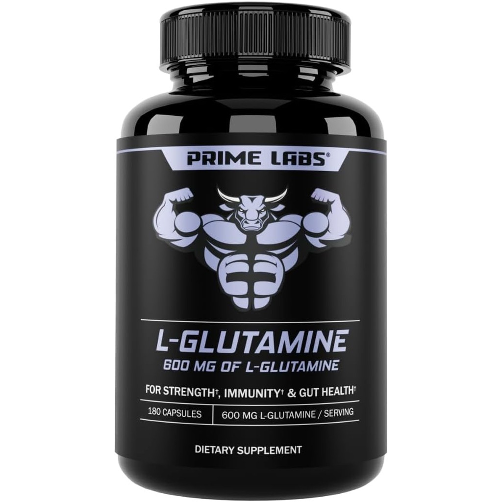 Prime Labs L Glutamine Capsules 600mg - Supports Strength, Muscle ...