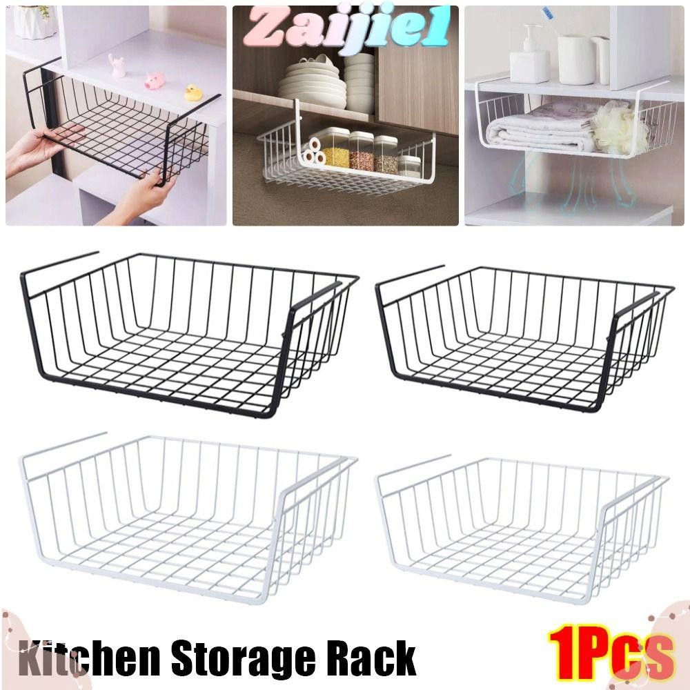 ZAIJIE1 1Pcs Kitchen Organizer Shelf, Small/Large Metal Cabinet Storage ...