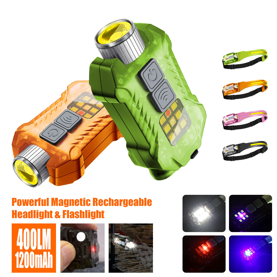 Led Headlight USB C Rechargeable Detachable Headlight Multi functional ...