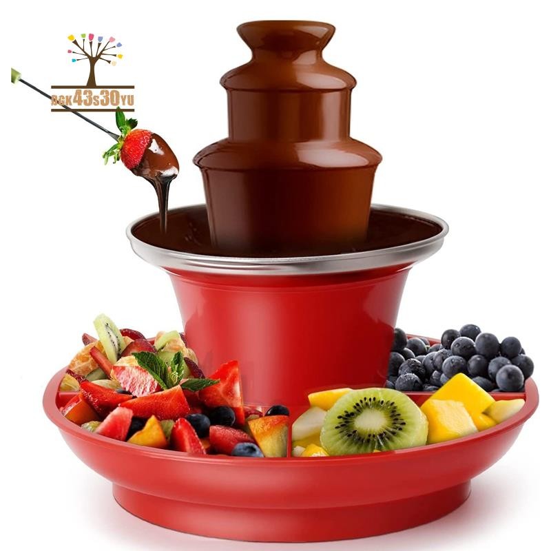 Chocolate Fountain Mini Fondue Set with Serving Tray Included,Electric ...