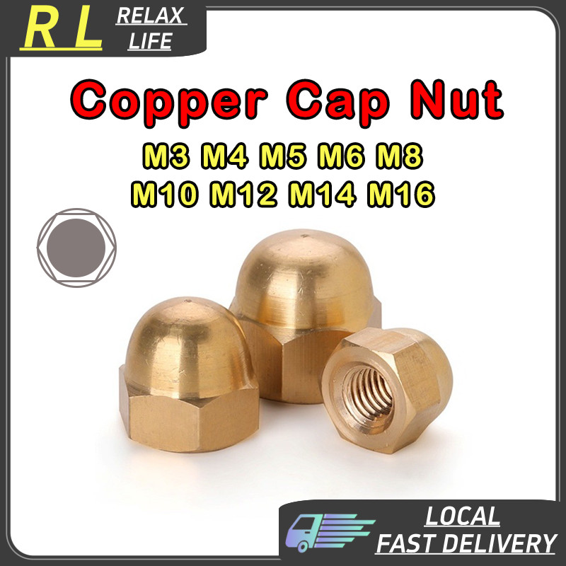 RL Copper Acorn Cap Nut Cap Nut Gold Dome Cap Nuts SUS Cu Alloy ...