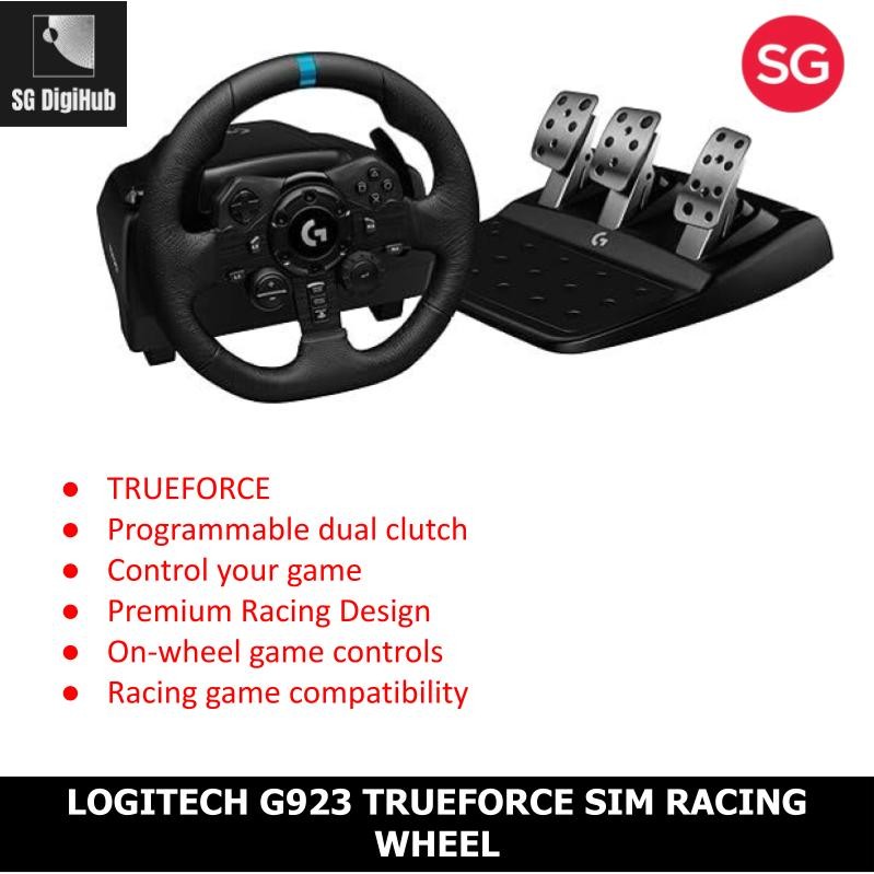 Logitech G923 Racing Wheel and Pedals featuring TRUEFORCE ( 2 year ...
